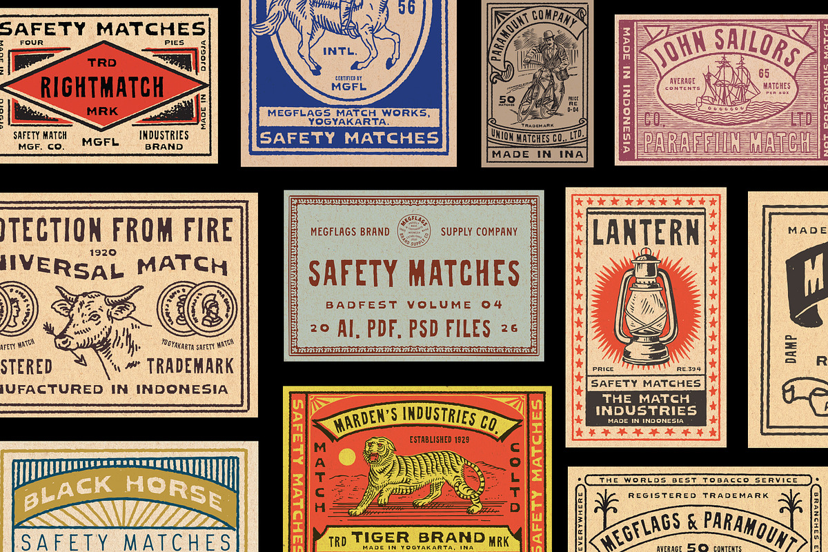 Badfest Vol.4 100 Logo Templates, a Branding & Logo Template by Megflags