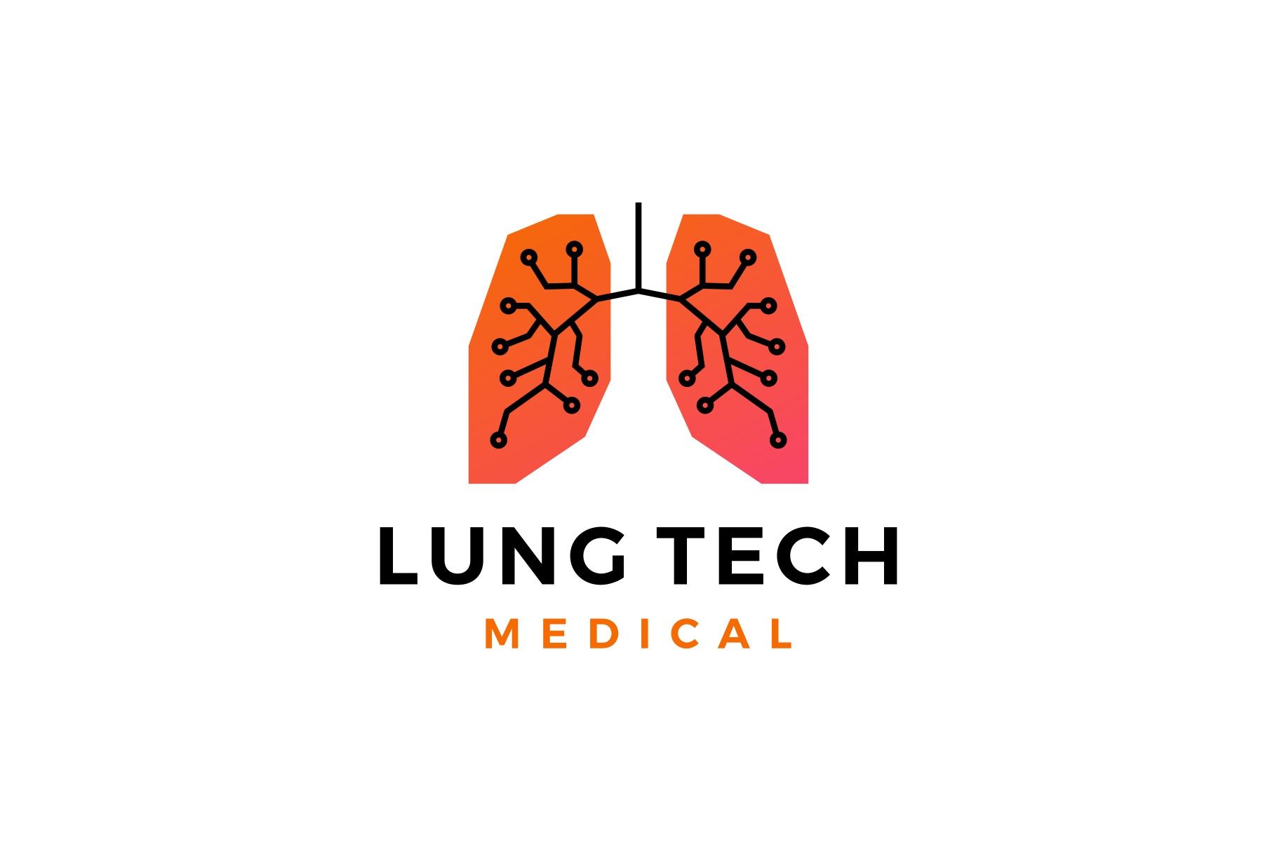 lung tech technology medical logo, a Branding & Logo Template by VSTRD ...