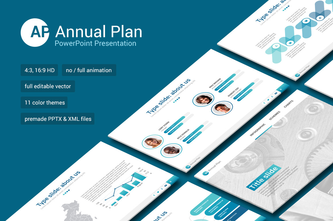 Annual Plan PowerPoint, a Marketing Template by HiSlide.io