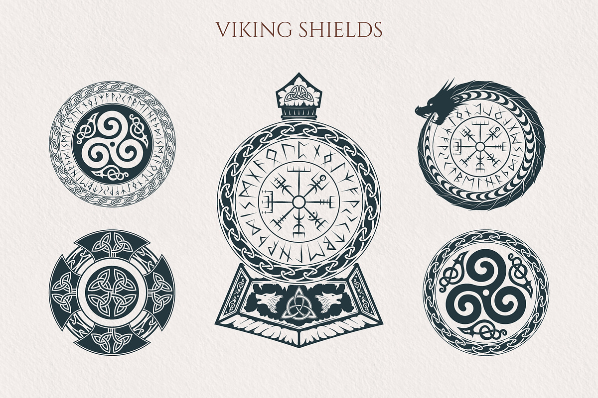 Hand drawn Viking Runes & Symbols Vol2