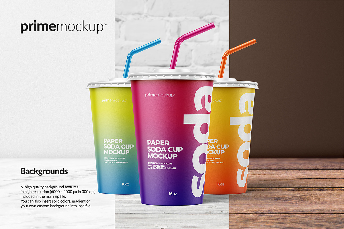 Soda Paper Cup Mockup Bundle | Creative Market