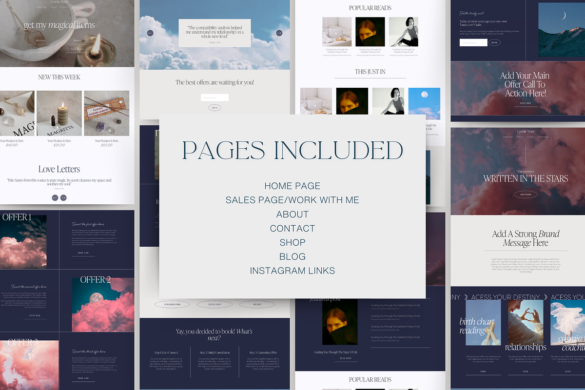 Astrology Website Spiritual Template, a Squarespace Template by Story ...
