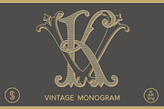 KV Monogram VK Monogram, a Branding & Logo Template by Shuler Studio
