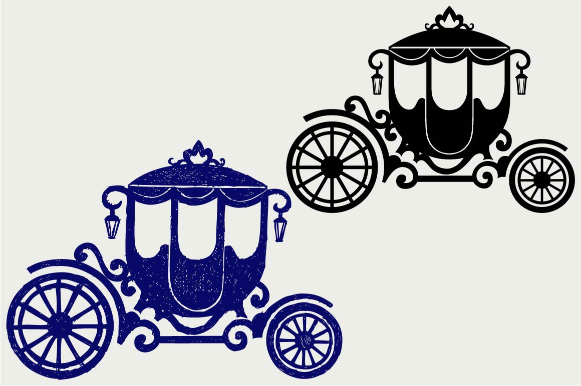 Vintage carriage SVG, an Outline Icon by LineworkStock