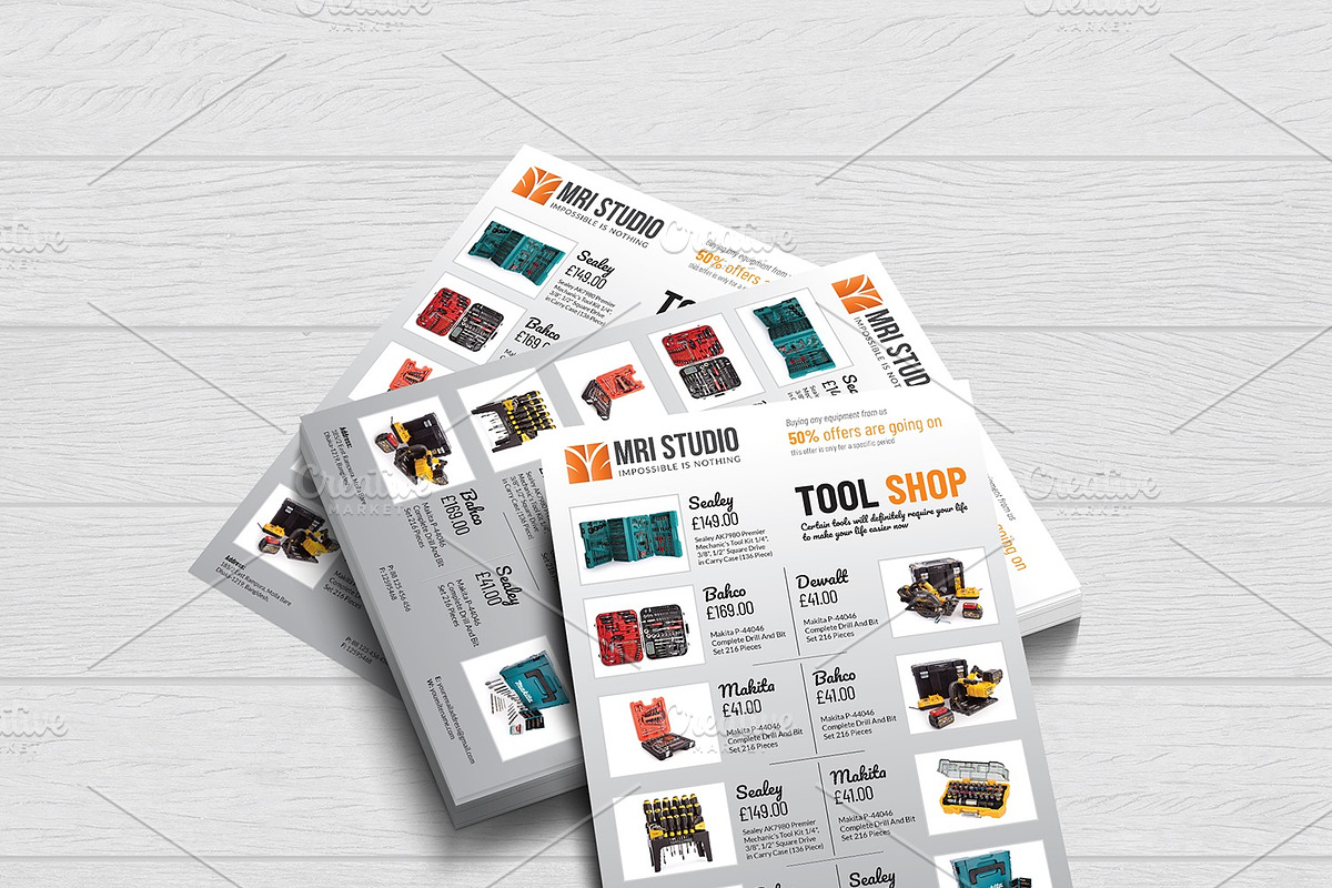 Tool Shop Flyer Template, a Flyer Template by MRI STUDIO