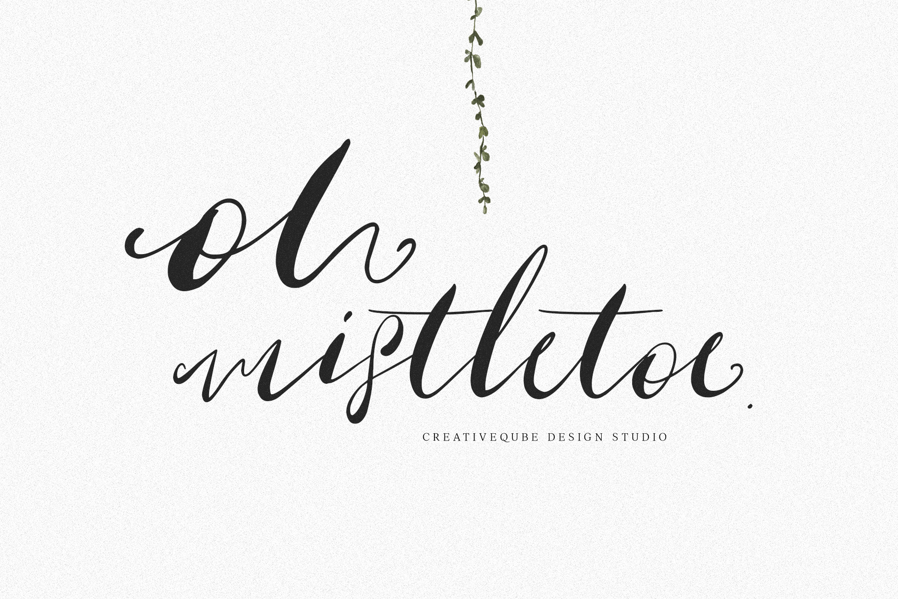 Oh Mistletoe Script Font, a Script Font by Creativeqube Design