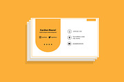 Simple Yellow Bussiness Card, a Marketing Template by P&W Design Co.