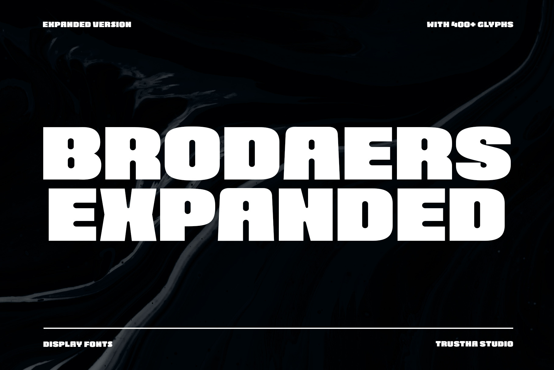 Brodaers Expanded Font, a Sans Serif Font by trustha