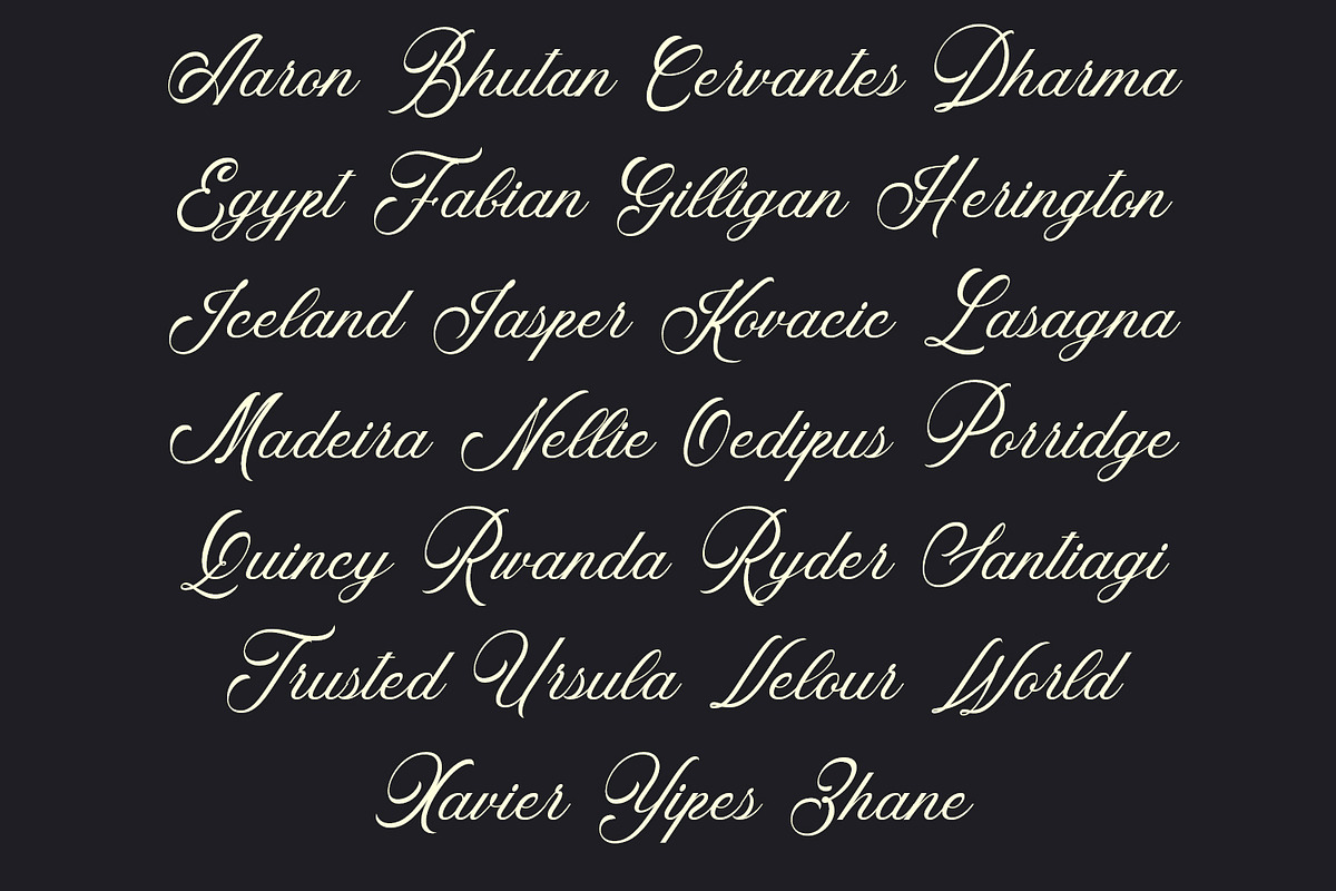 Yearlong Vintage Typeface, a Script Font by Arendxstudio