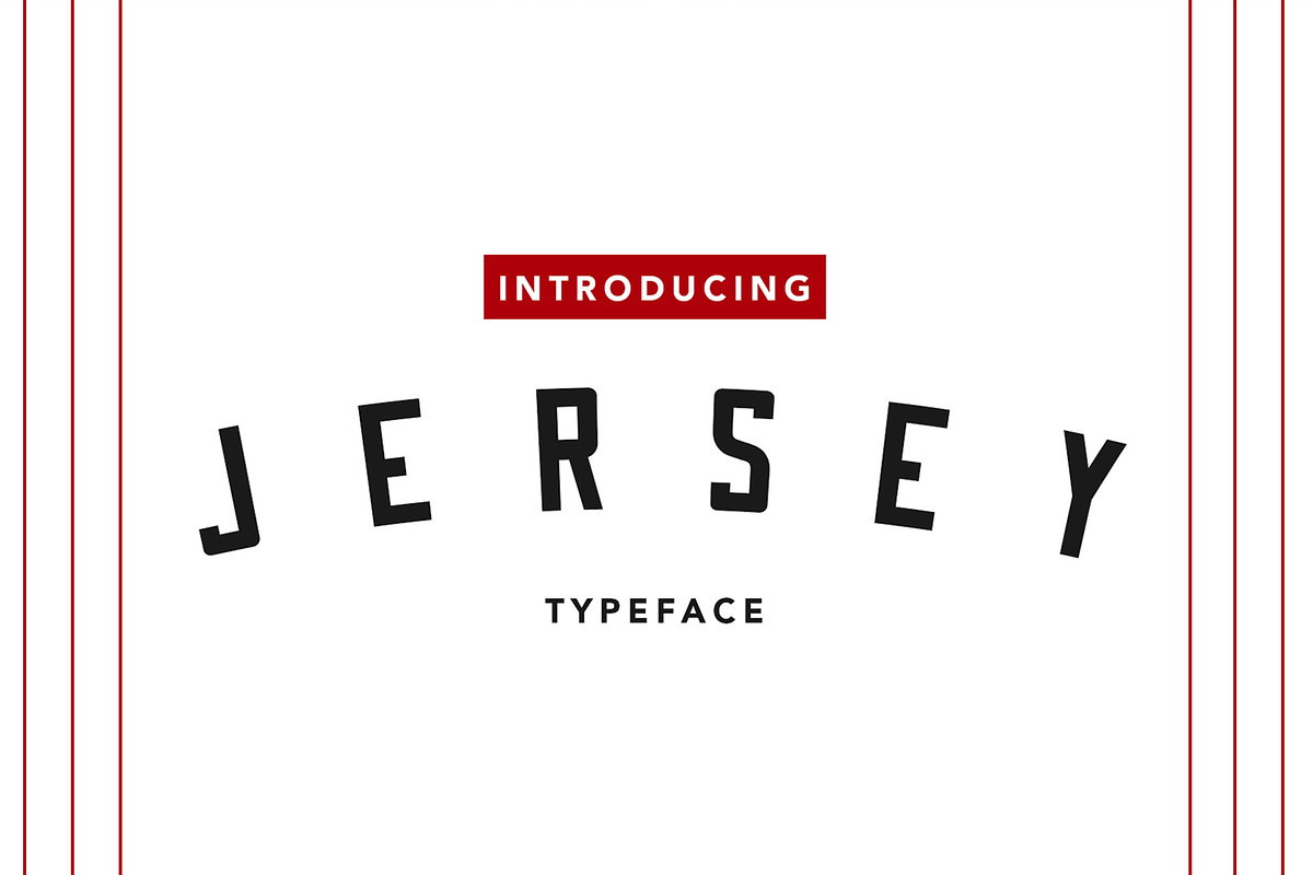 Jersey Typeface, a Font by thedesignshark
