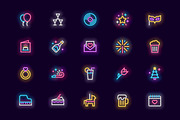 Party - Neon Icons | Icons ~ Creative Market