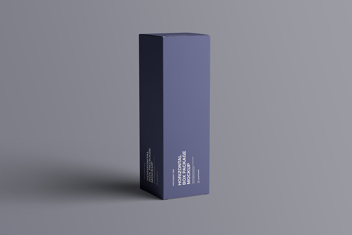 Horizontal Package Box Mockup, a Packaging Mockup by Graphic Pear
