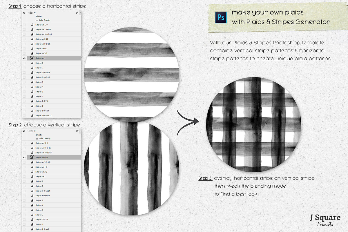 Plaids & Stripes Pattern Generator, a Pattern Graphic by JSquarePresents