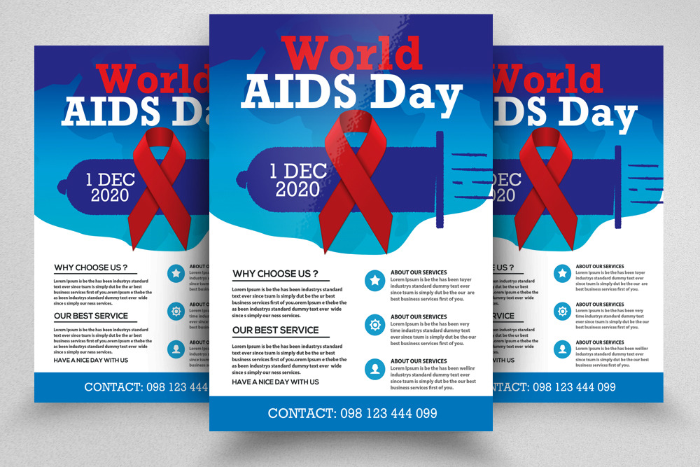 World Aids Awarness Day Flyer/Poster, a Flyer Template by Psd Templates