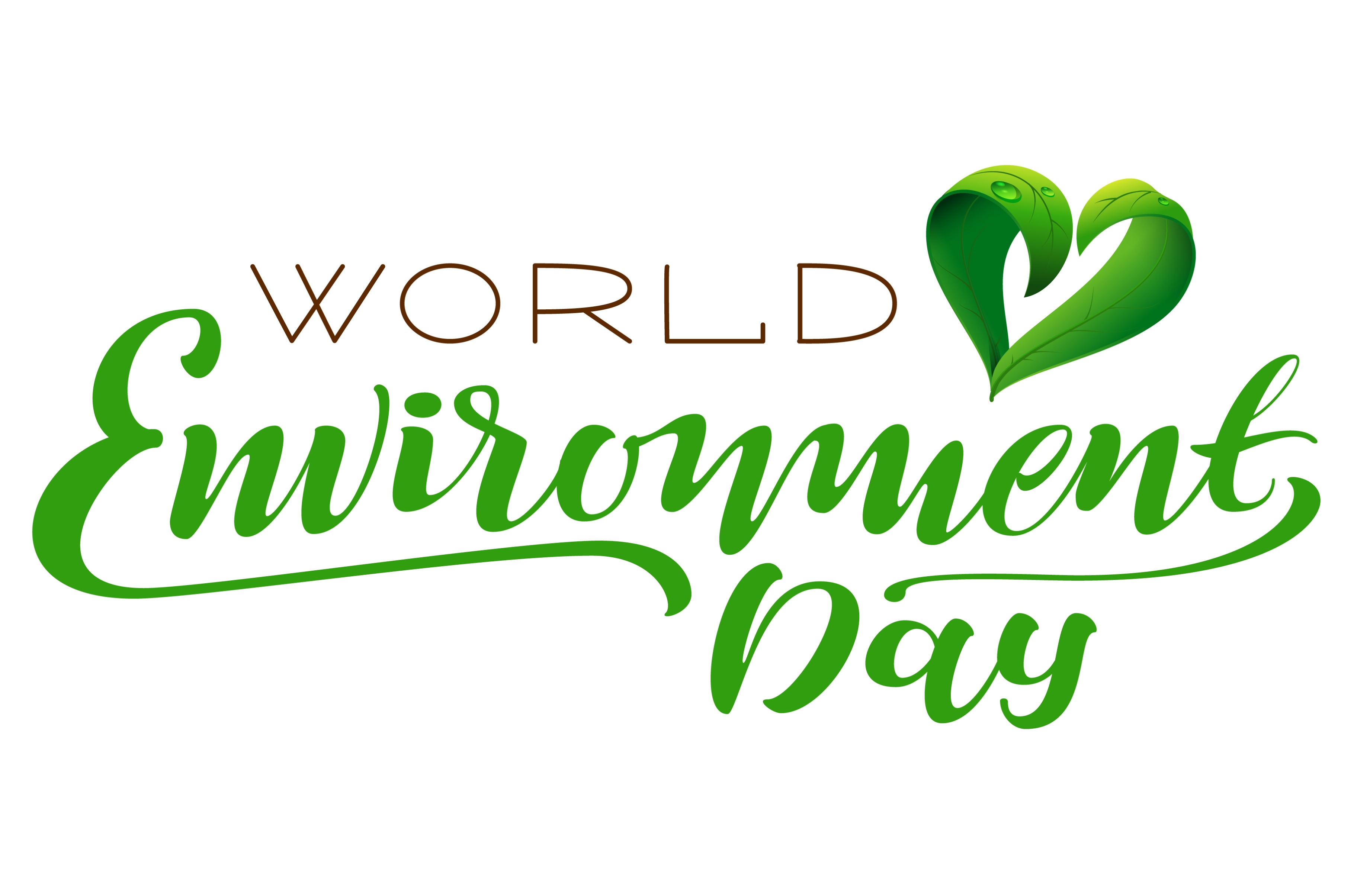 World environment day lettering text, an Illustration by orensila ...