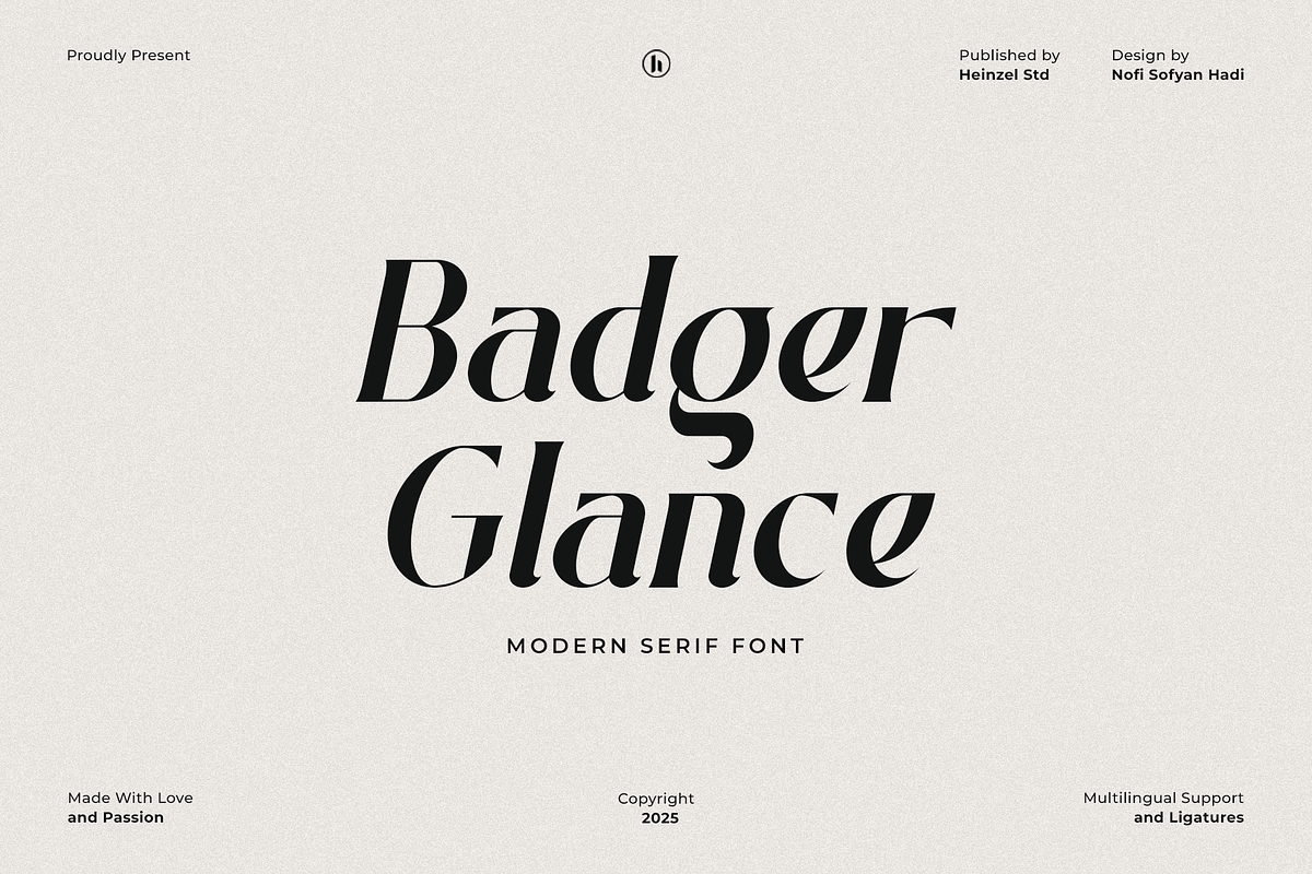 Badger Glance – Modern Serif Font