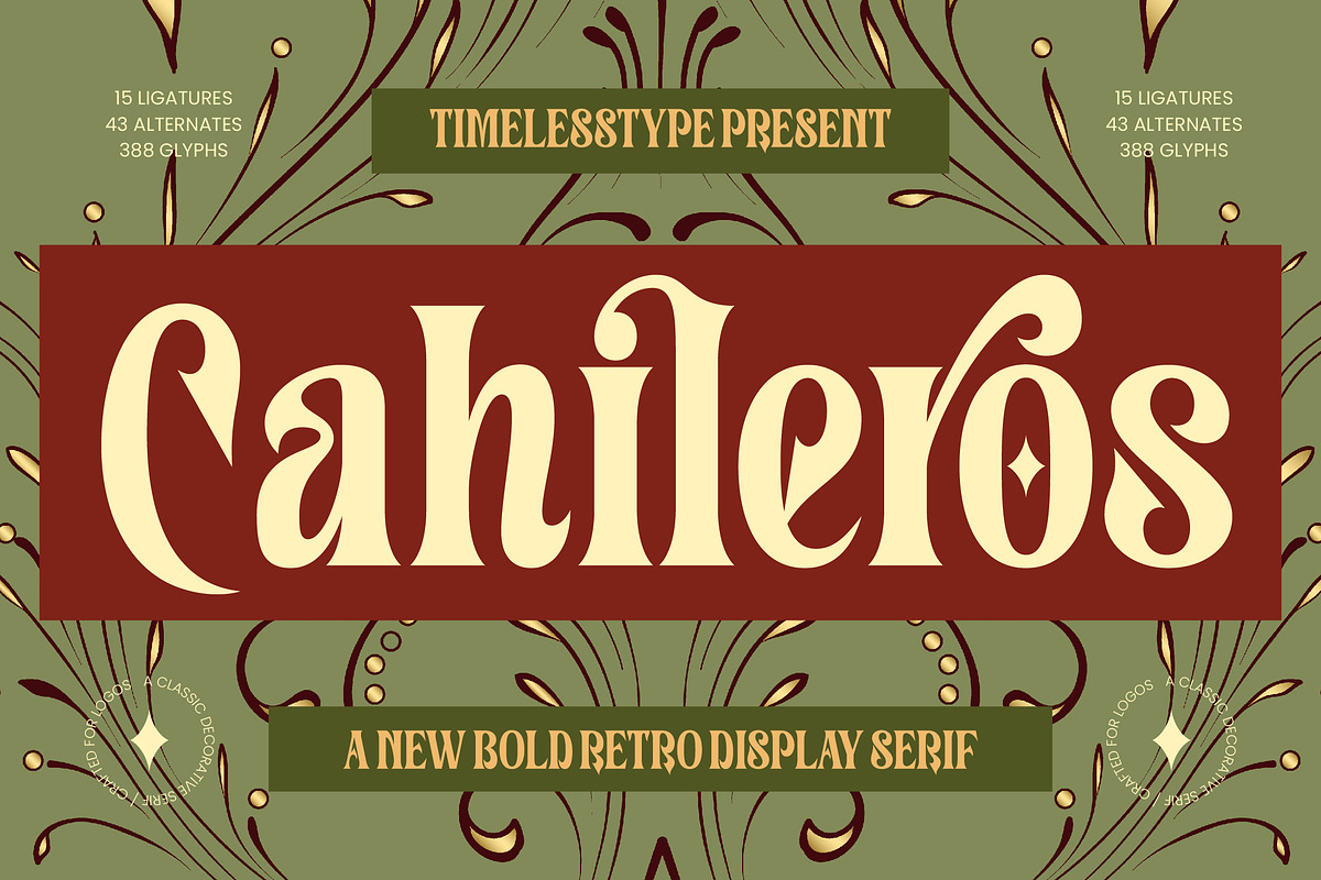 Cahileros Bold Retro Display Serif, a Serif Font by timelesstype.co