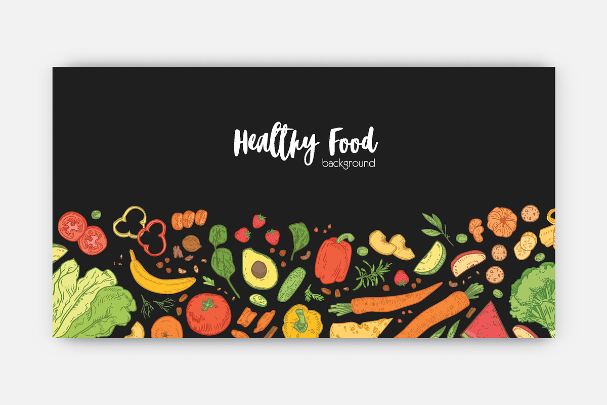 Healthy food bundle, a Decorative Illustration by Good Studio ...