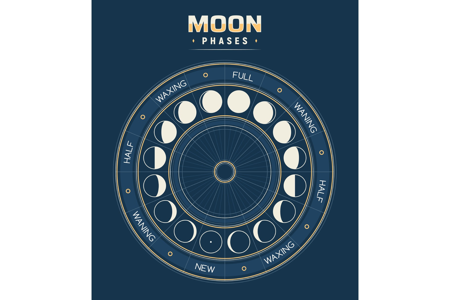 Vector calendar of lunar cycles, an Object Illustration by Buch&Bee ...
