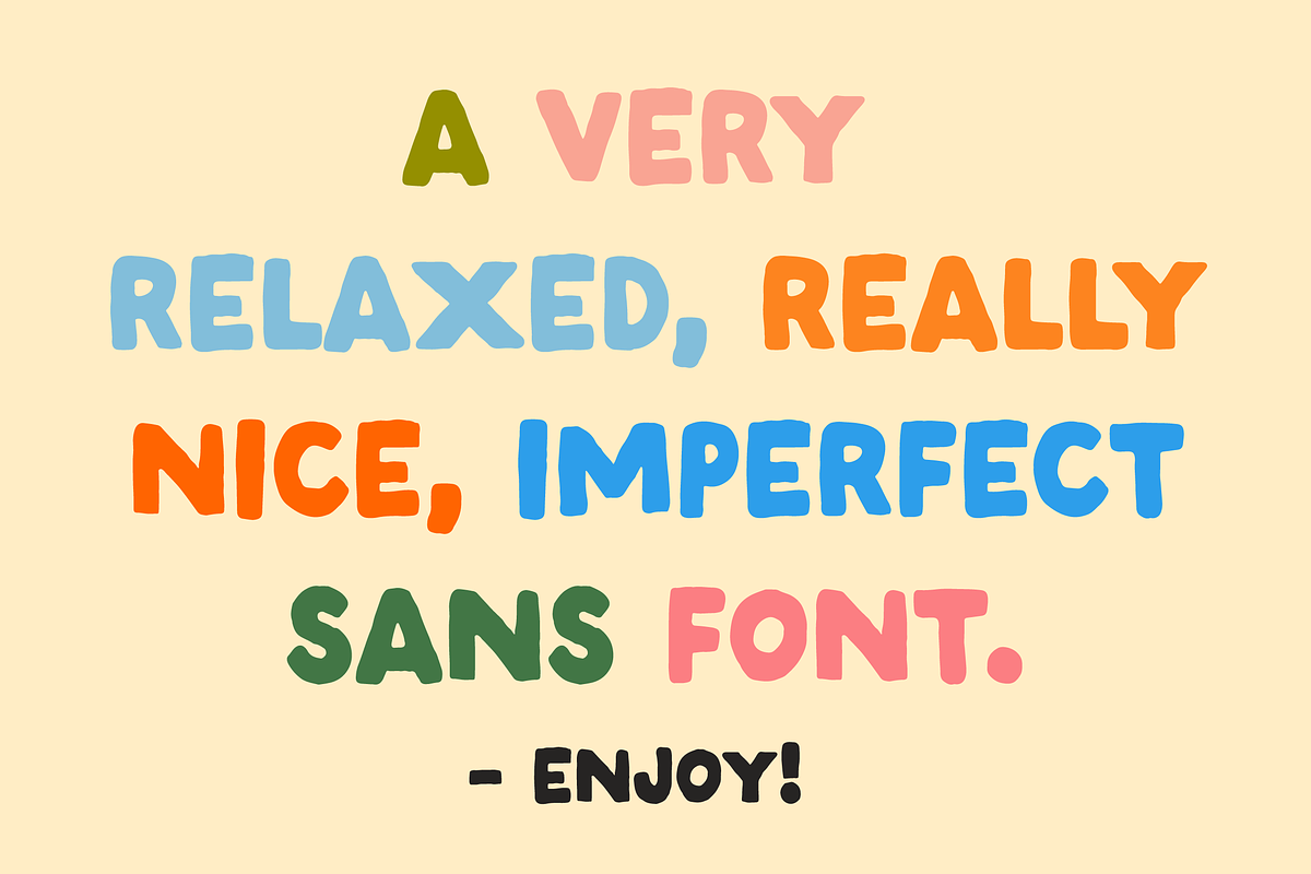 Imperfect! Handwritten Sans Serif Font