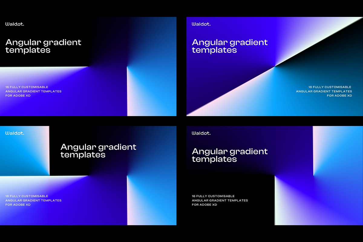 Angular gradient templates | Waldot