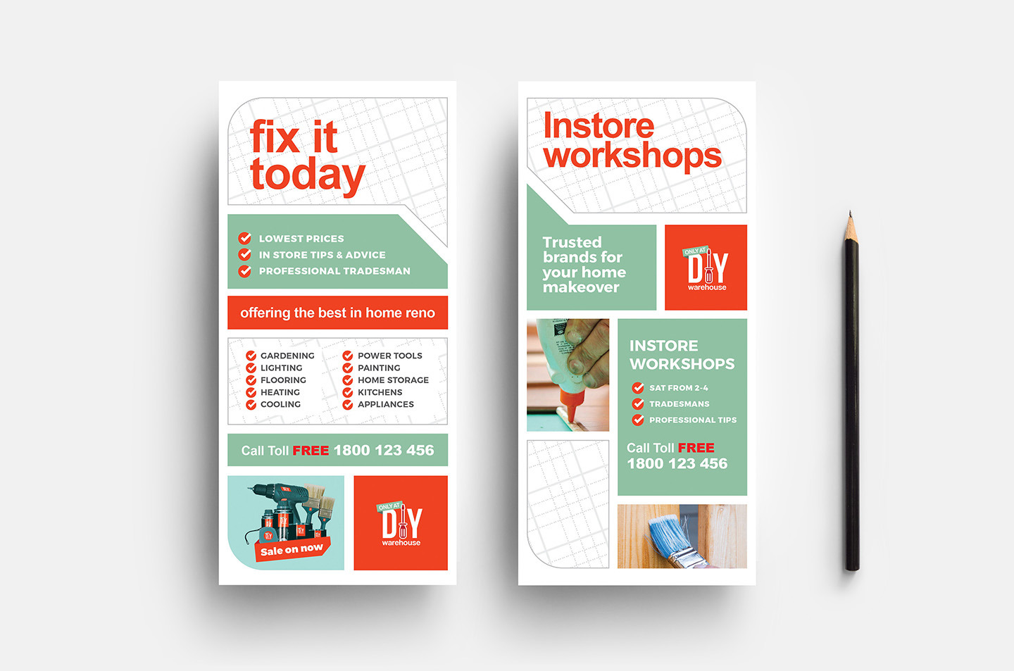 DIY Tool Supply DL Card Template, a Card Template by BrandPacks
