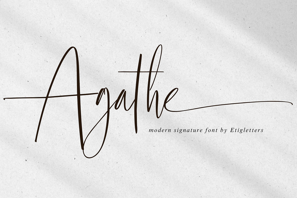 Agathe Handwritten Script | Creative Market