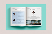 Conference Agenda InDesign template, a Magazine Template by 3.14&Co