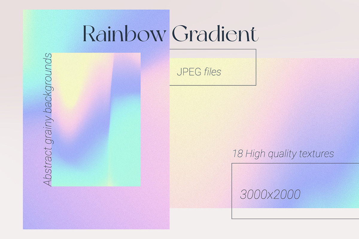 Rainbow Gradient Texture Backgrounds