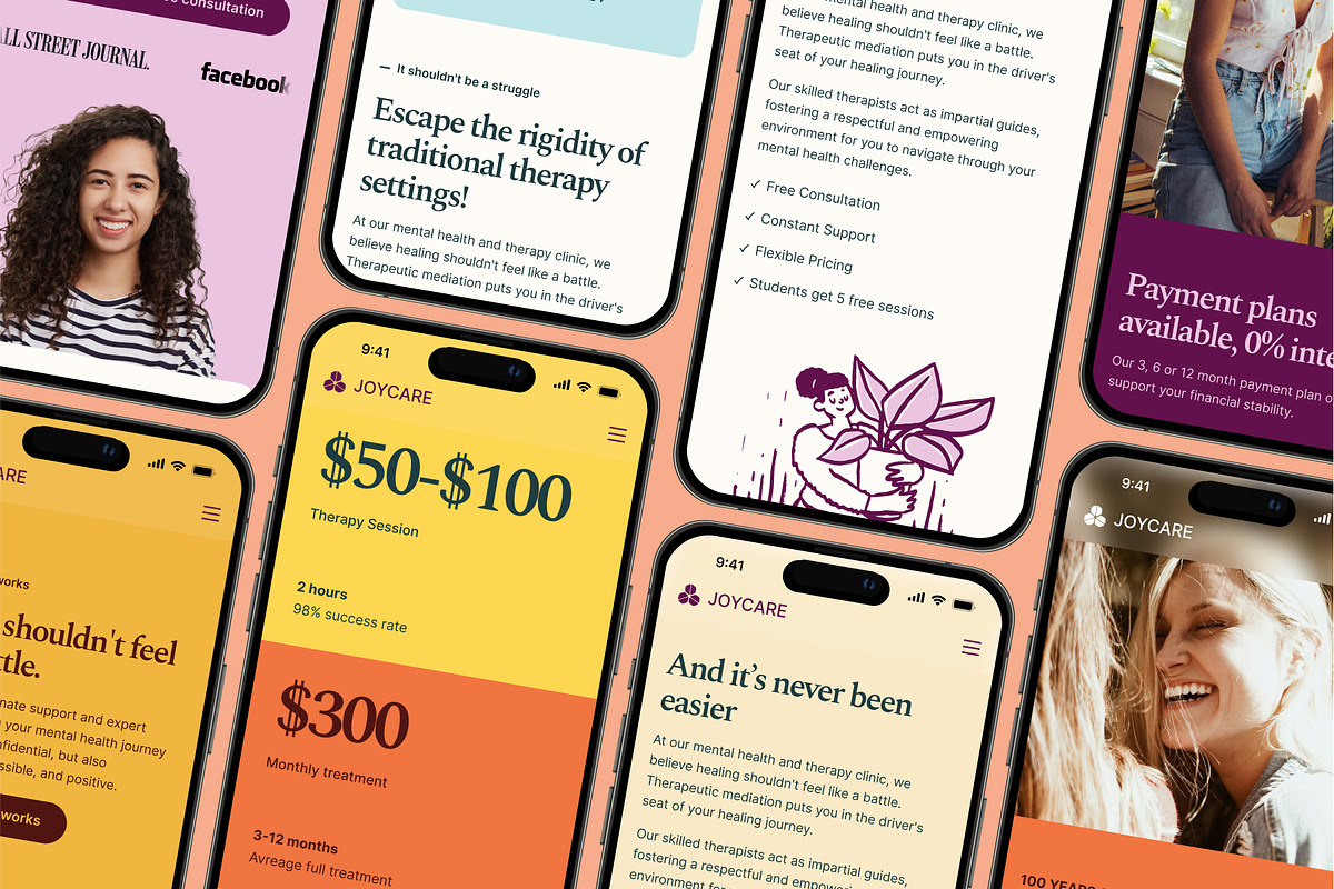 JoyCare - Landing Page UI&UX Kit