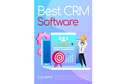 Best CRM software poster template, a Flyer Template by The img