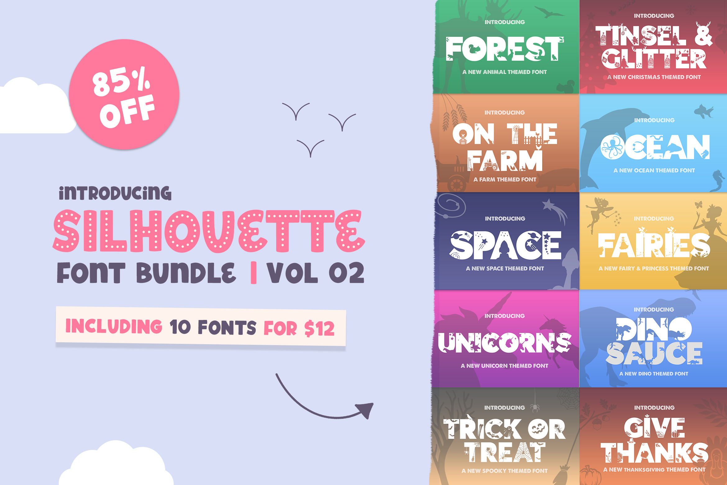 Silhouette Font Bundle - Vol 02, a Font by Salt & Pepper Designs