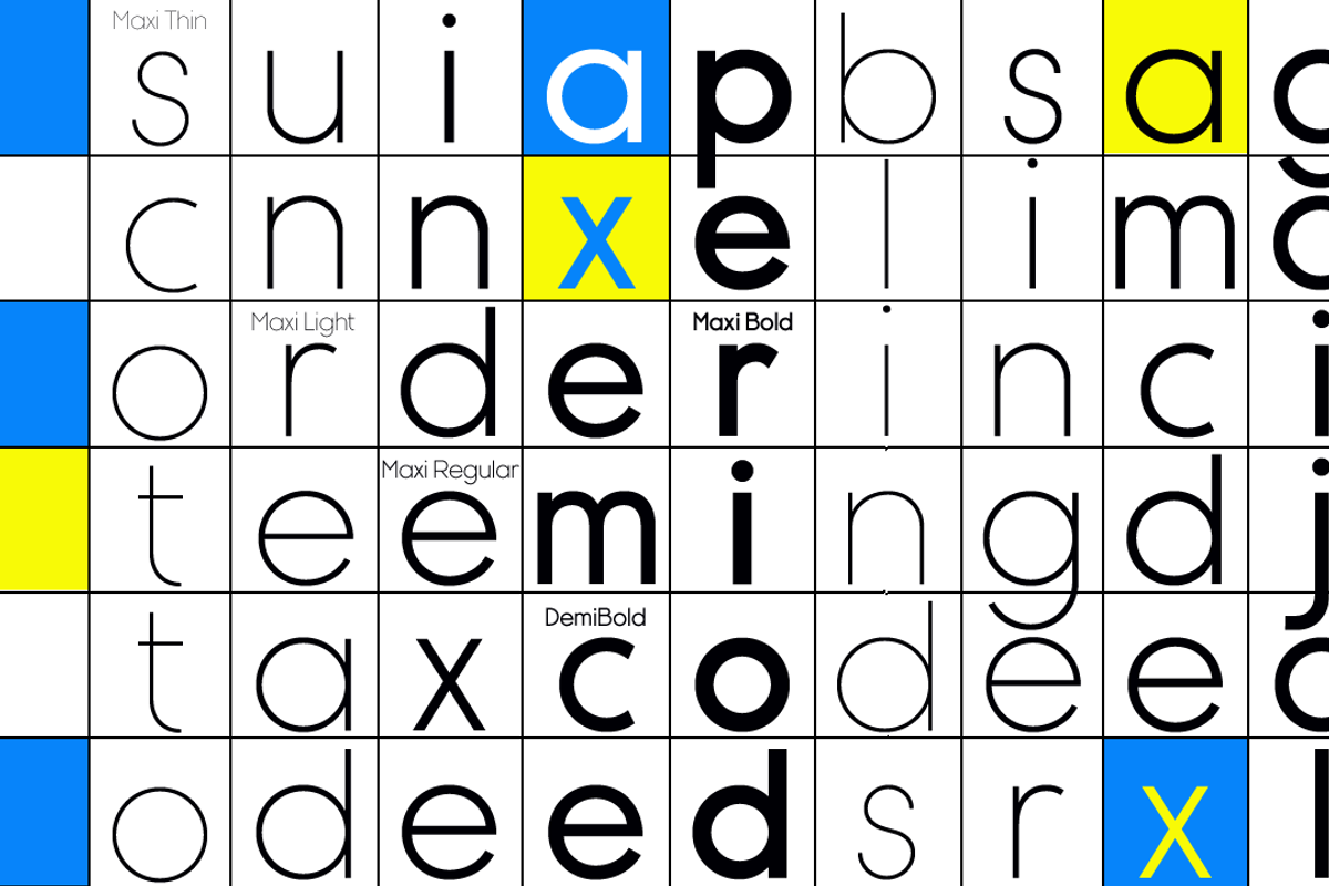 Maxi fonts, a Sans Serif Font by Wiescher Design | Creative Market