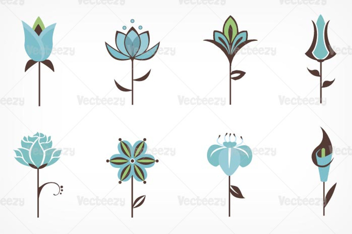 Abstract Flower Vector Pack, an Illustration by EezyPremium