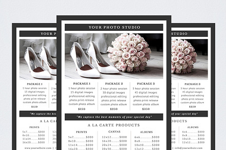 Photography Pricing Guide Template, a Flyer Template by NM-Design-Studio