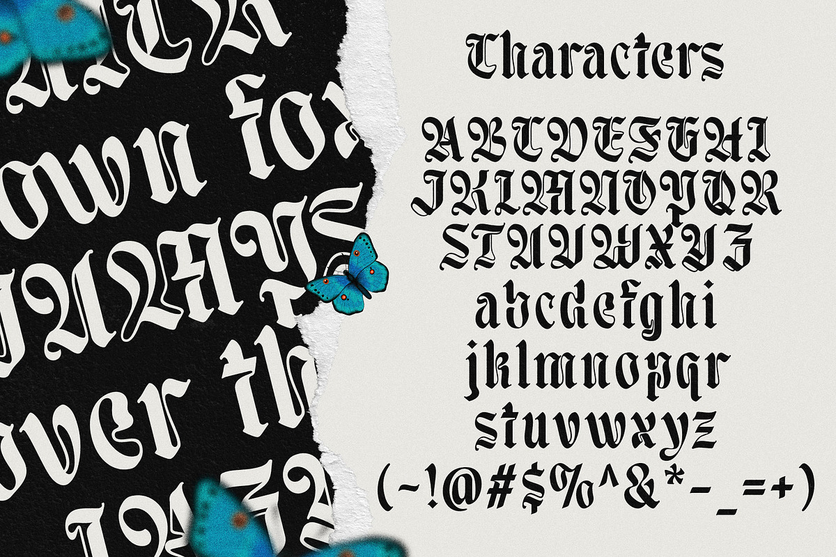 Moxy Rush Blackletter Typeface, a Blackletter Font by alit design