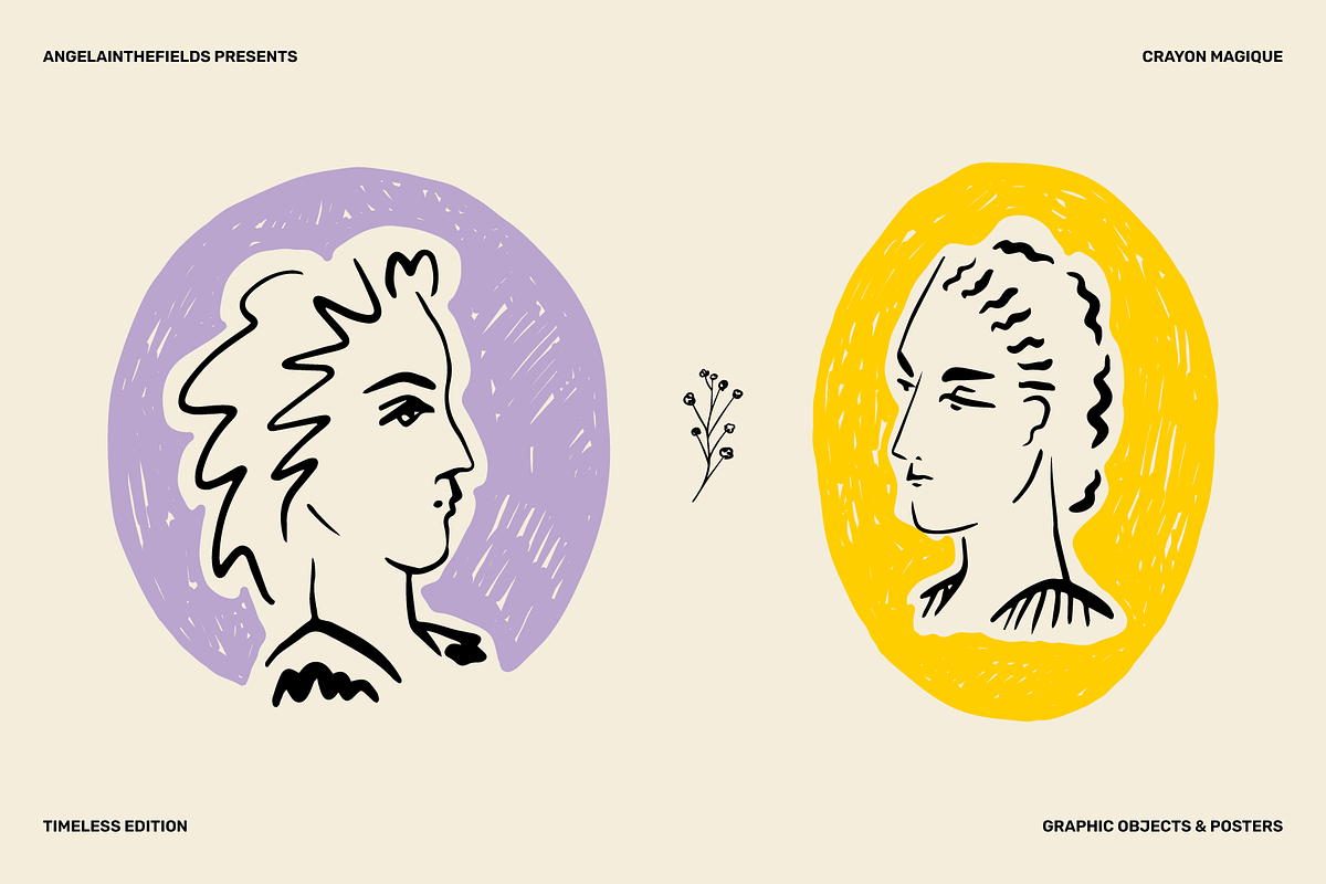 200+ Retro Modern Doodle Art, a Decorative Illustration by ...