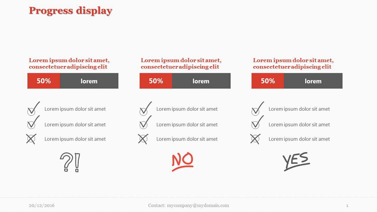 Progress Display PowerPoint, a Presentation Template by Yes Presentations