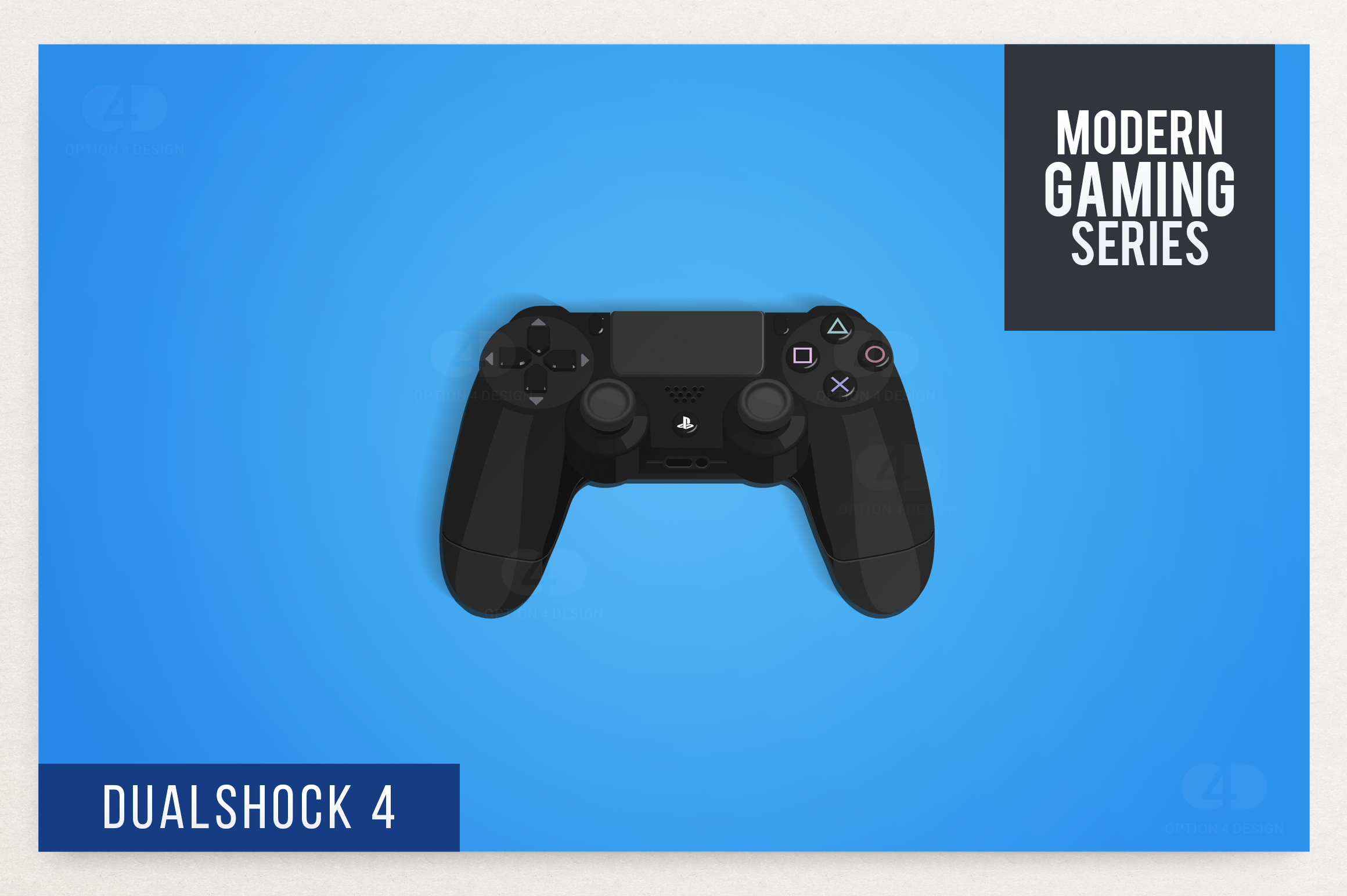 PS4 Dualshock 4 Controller, an Illustration by Option 4 Design