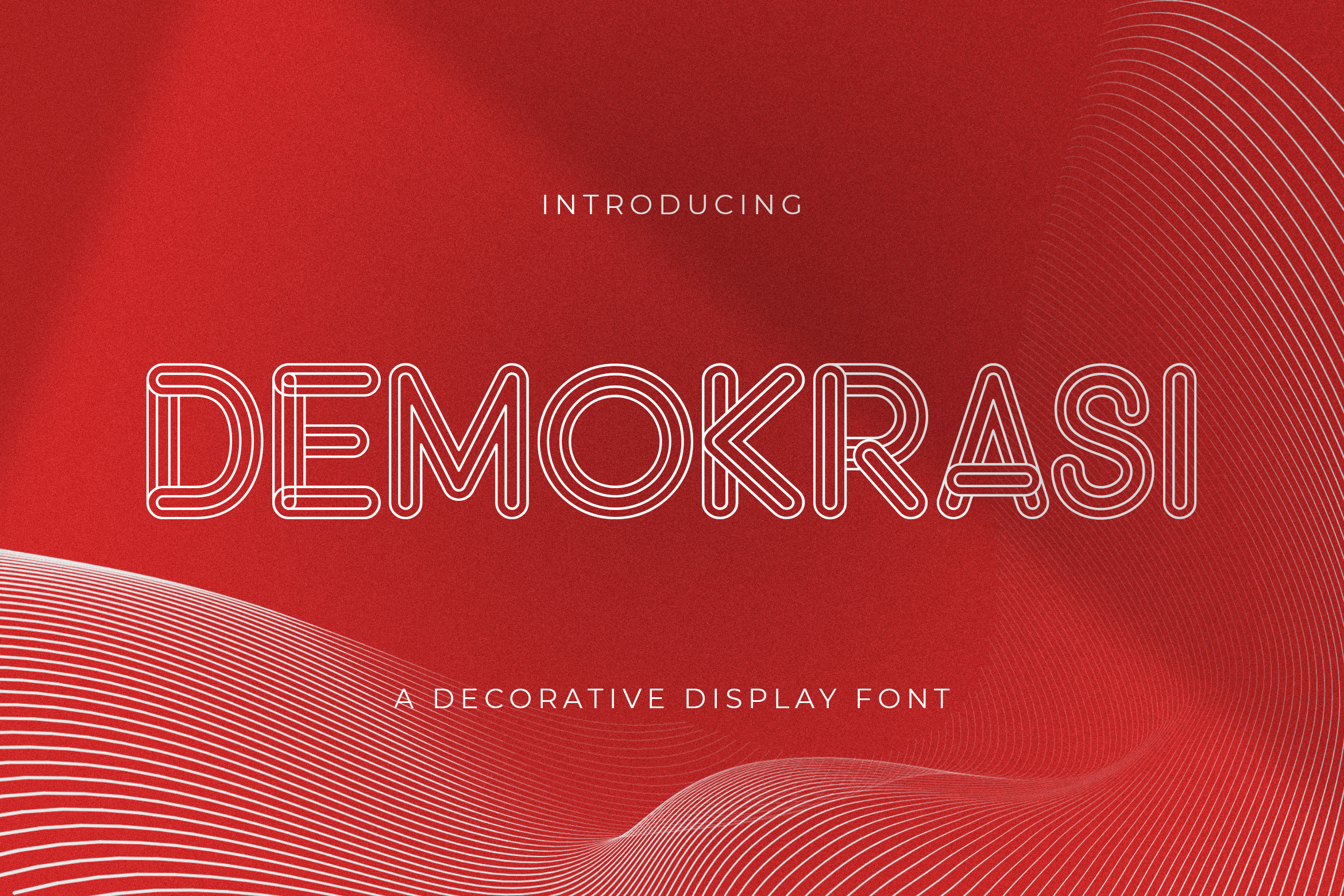 DEMOKRASI - Decorative Display Font, a Script Font by StringLabs