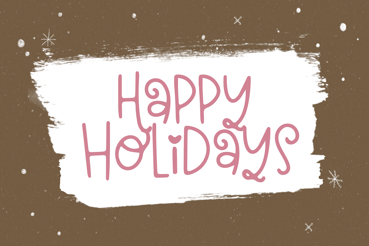 Christmas Kisses | Fun Holiday Font, a Font by KA Designs