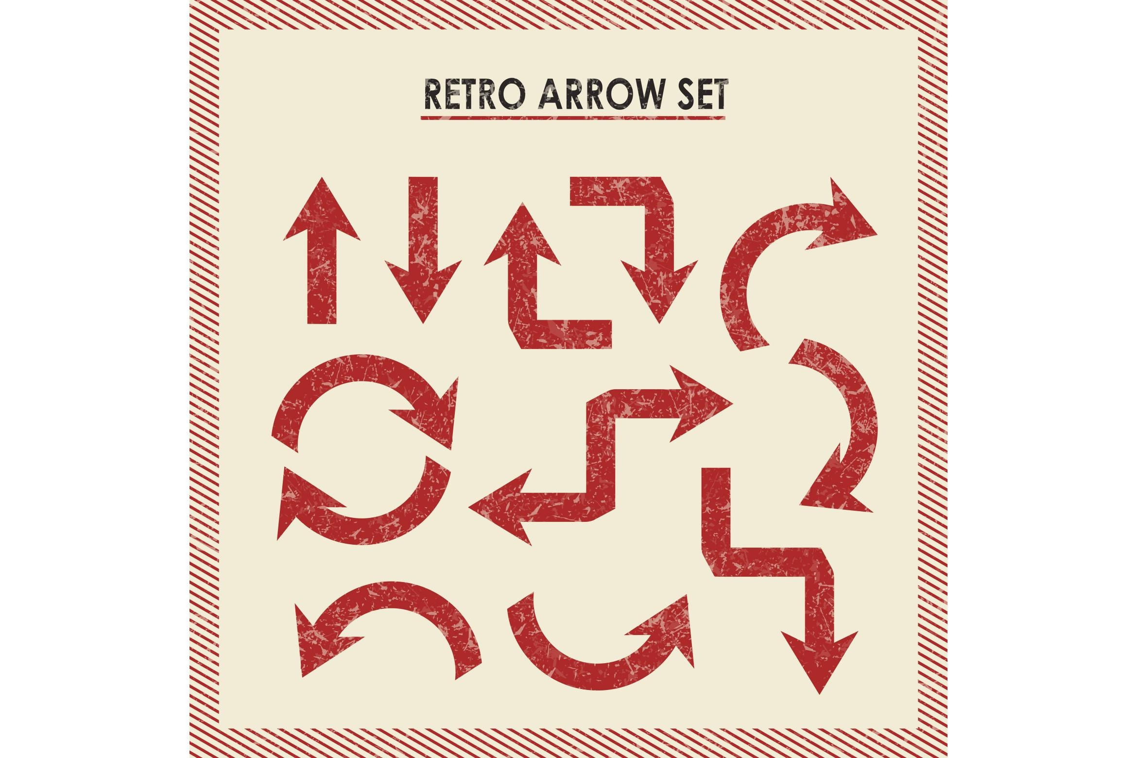 retro red arrow set, an Object Graphic by TotallypicRF