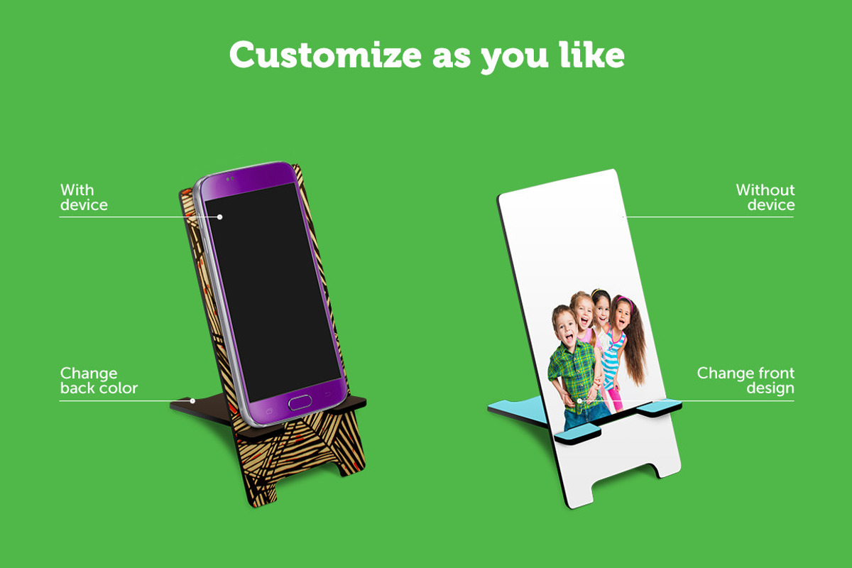 Printed Mobile Phone Stand2d Mock-up, a Product Mockup by VecRas