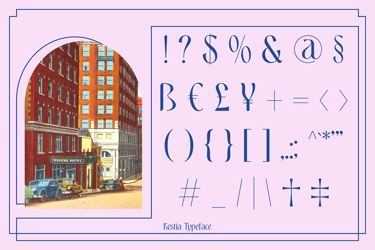 Kestia - Art Nouveau Typeface | Creative Market