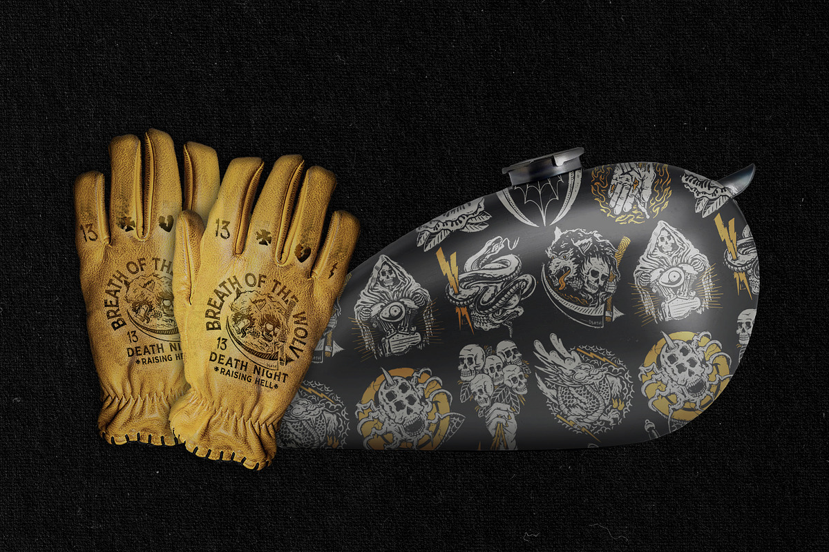 Deadly Route Motorcycle Illustration, an Illustration by goodsbyfloyd