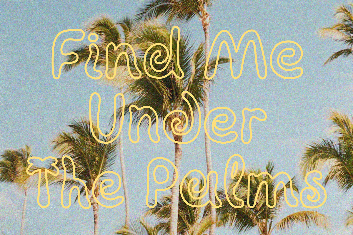 Retro Coastal Symbol Hand-drawn Font