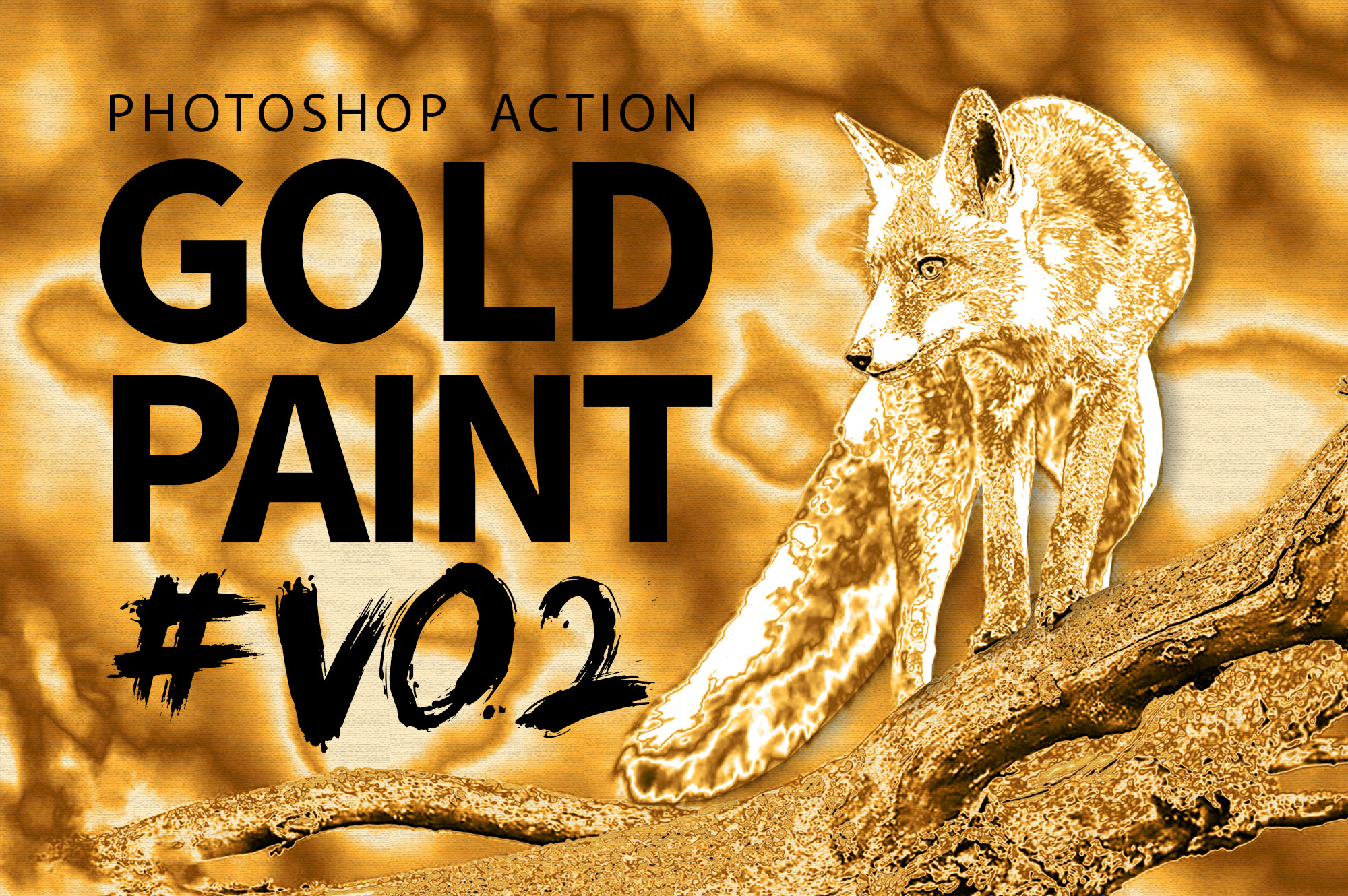 Gold Paint Photo Effect V02, an Action Add-On by yantodesign