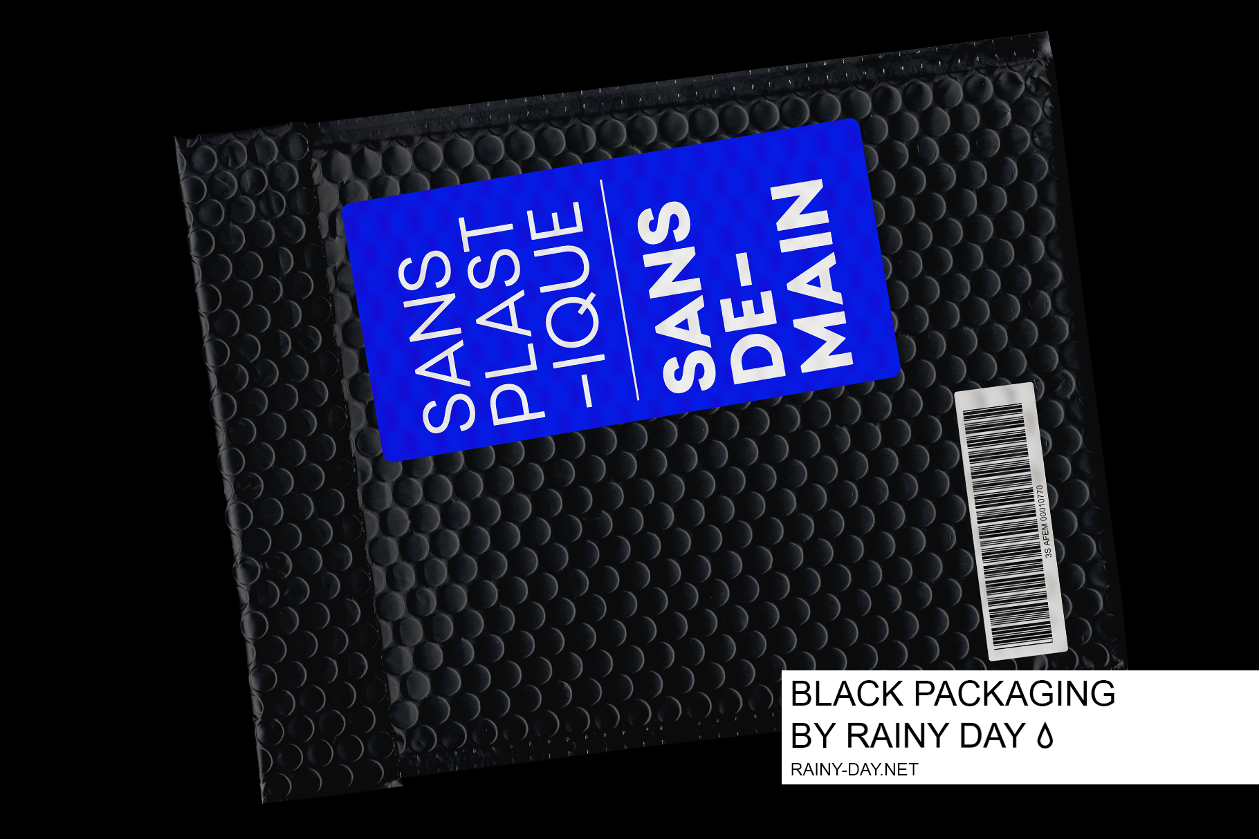 Black Plastic Product Packaging, a Packaging Mockup by Rainy Day