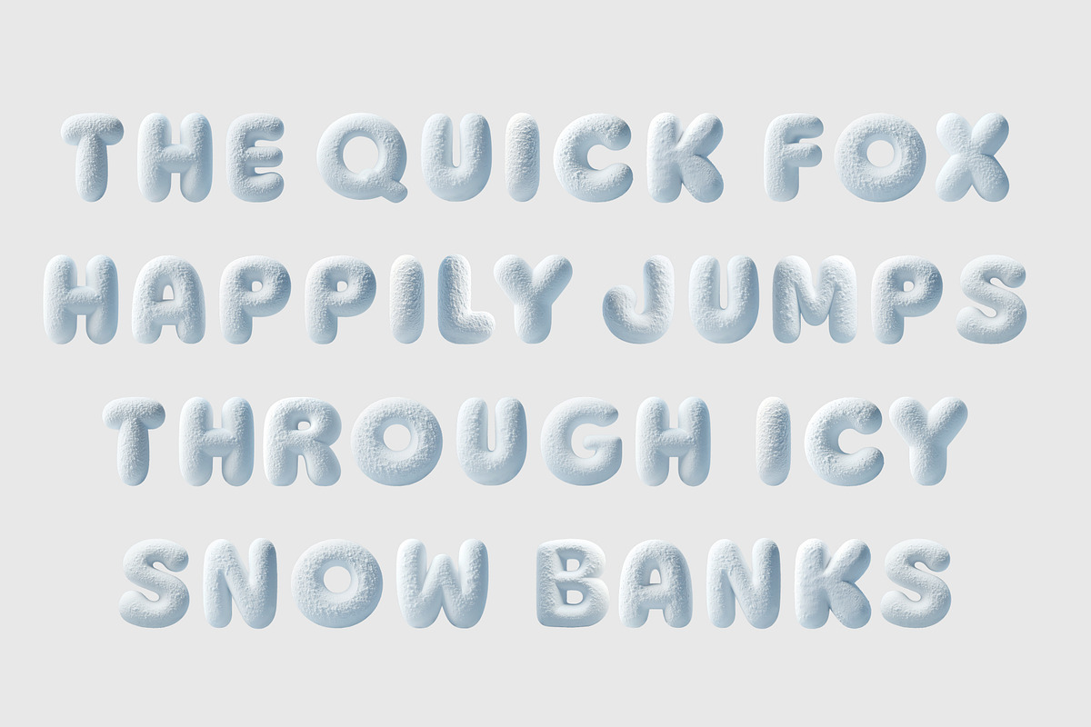 Snowball 3D Font, a Font by Loudoun Design Co.