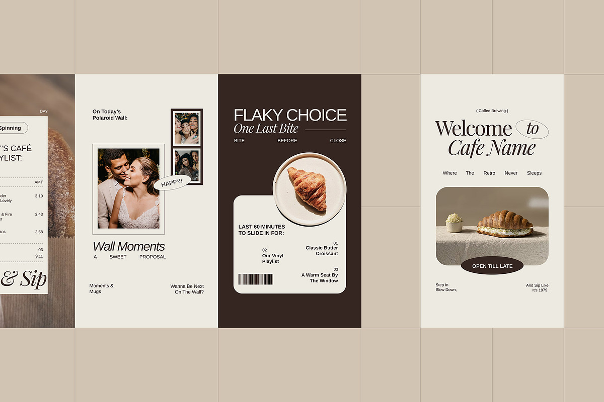 Nostalgic Cafe Instagram Pack, a Social Media Template by fakhroo